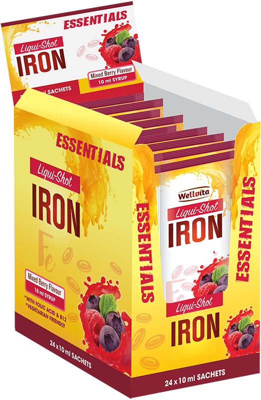Iron Liqui-Shot Sachets-Buy Online in South Africa - Wellvita
