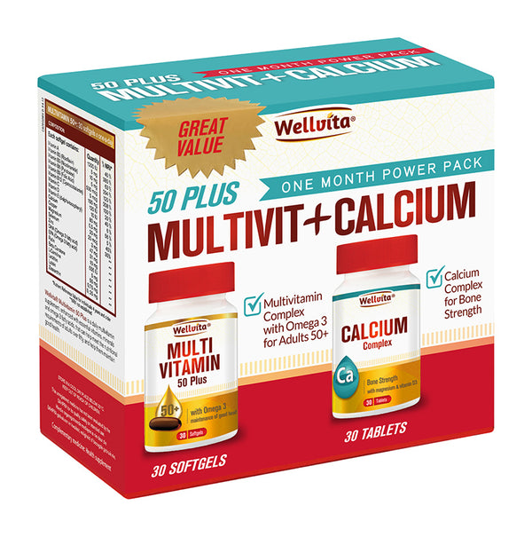 Multivitamin 50 Plus & Calcium Value Pack-WELLVITA - Wellvita