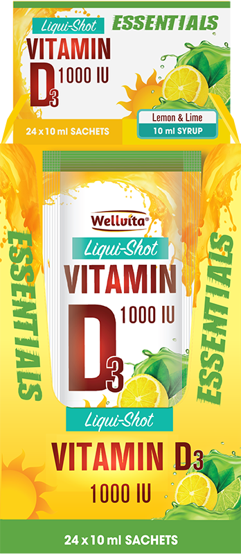 Vitamin D3 liqui-shot sachets-Buy Online in South Africa - Wellvita