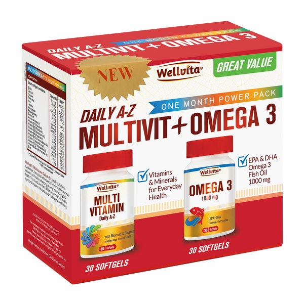 Multivitamin A-Z + Omega 3 Value Pack -WELLVITA - Wellvita